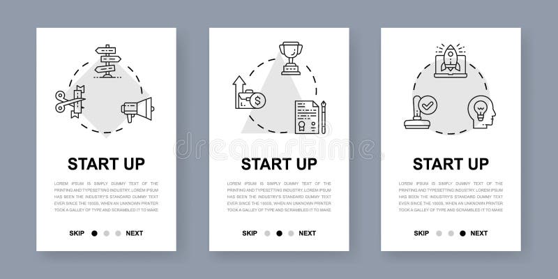 Start Up Mobile App Screens. Time Management, Idea Generation ...