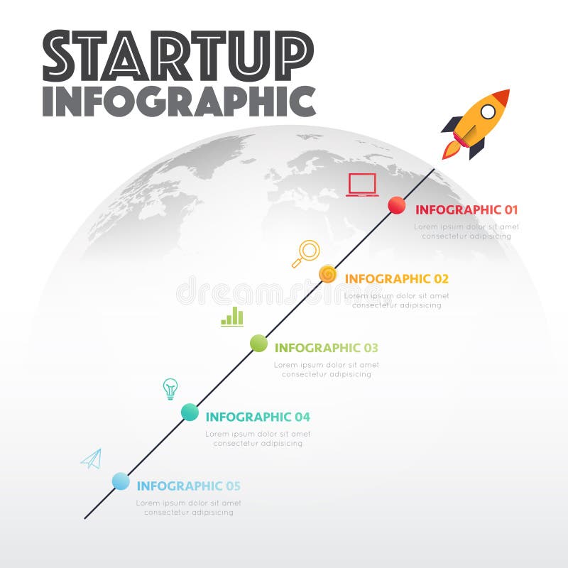 Start Up New Business Project Infographic Stock Vector - Illustration ...