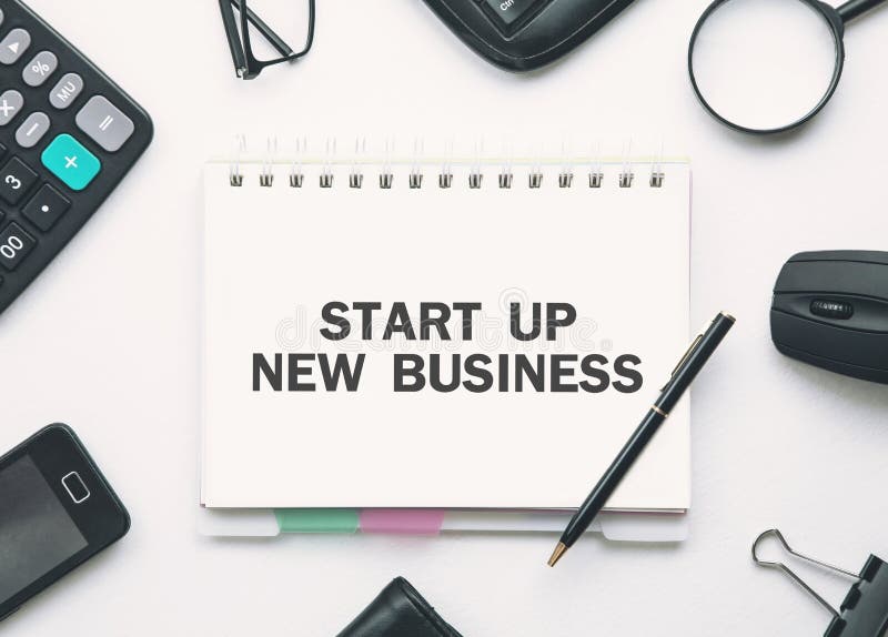 Start Up New Business Text in Notepad. Business Concept Stock Image ...