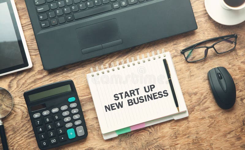 Start Up New Business Text in Notepad. Business Concept Stock Photo ...