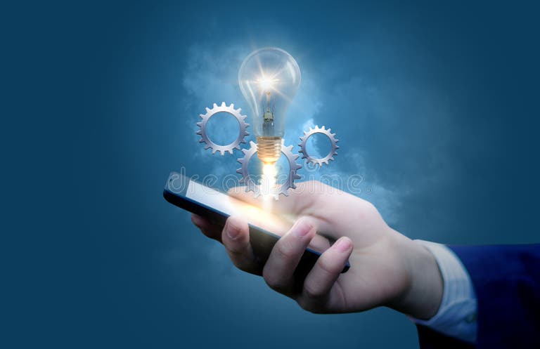 Start Up New Project in the Mobile Device. Stock Photo - Image of ...