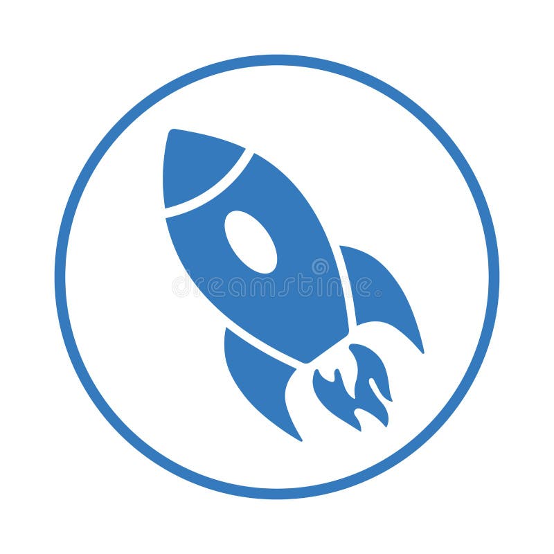 Start Up, Power, Project Launch, Rocket Science Icon. Blue Vector ...