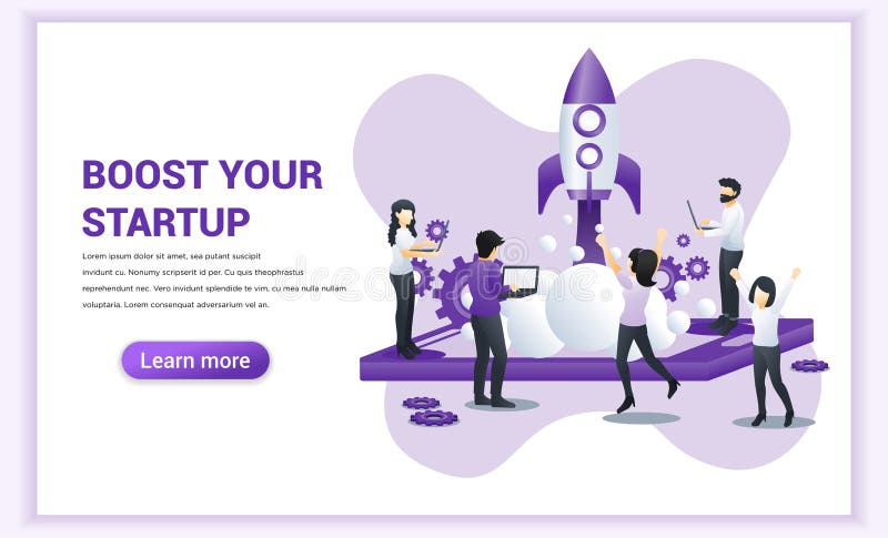 Start Up Project Concept for Mobile Development. Boost Your Business ...