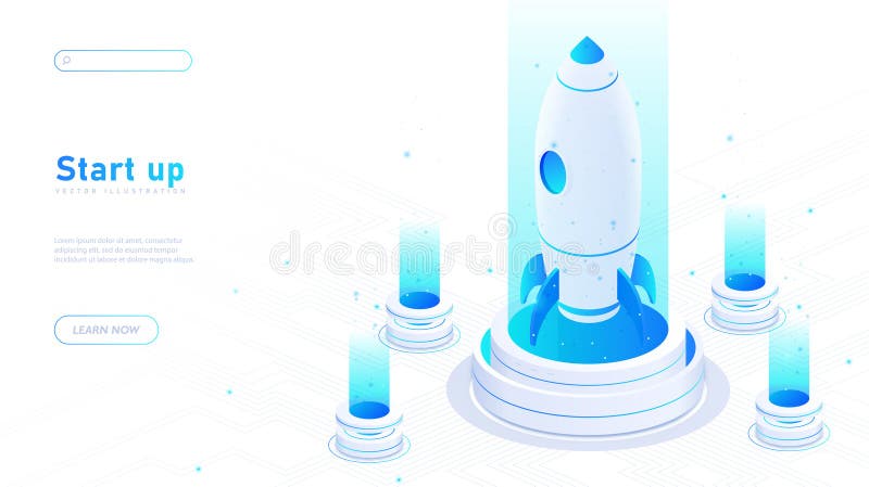Start Up Project White Poster Vector Stock Vector - Illustration of ...