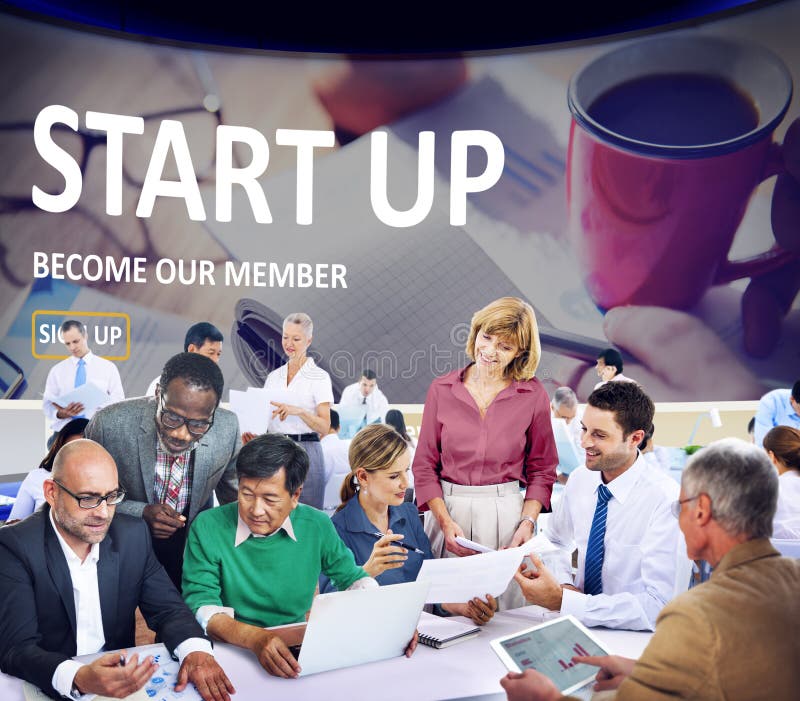 Start Up Registration Member Joining Account Concept Stock Image ...
