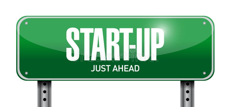 Start-up Road Sign Concept Illustration Stock Illustration ...
