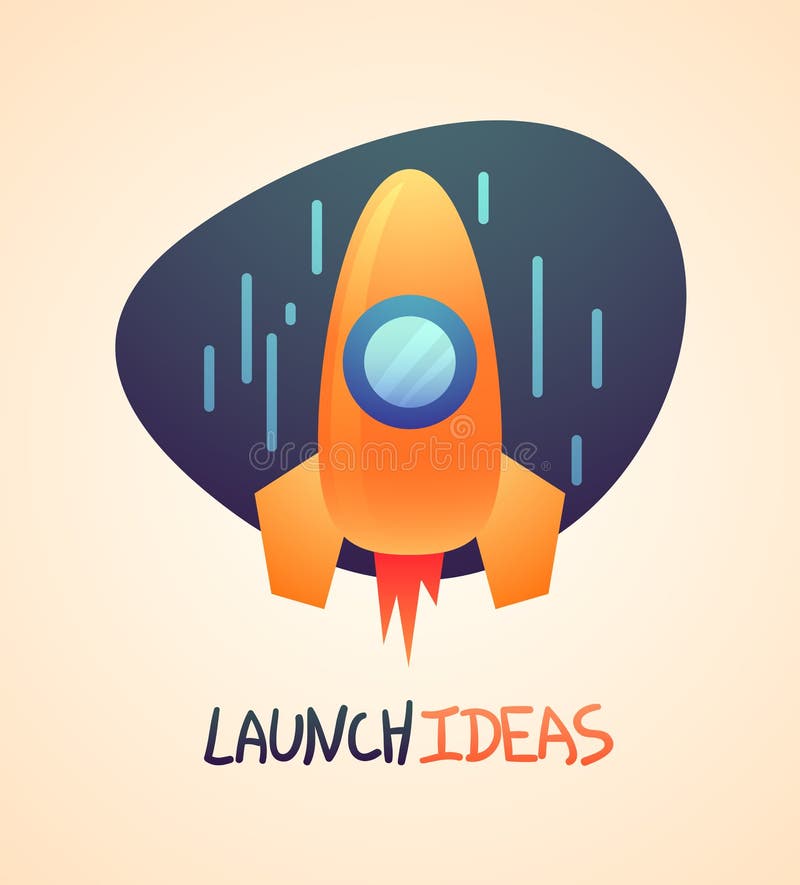 Start Up Rocket Logo, Concept Vector Symbol, Trendy Flat Icon Stock ...