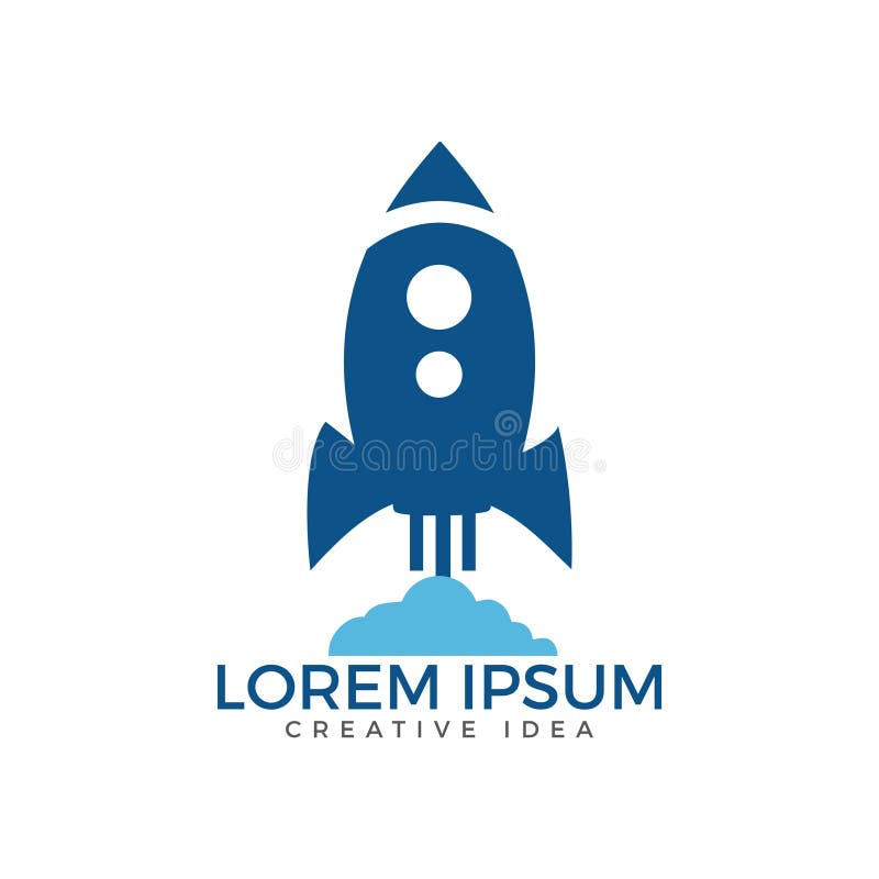 Start Up Rocket Space Ship Abstract Vector Logo. Stock Vector ...