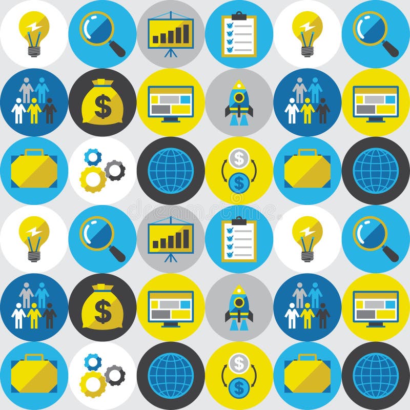 Start-up Seamless Pattern in Flat Design Style Stock Vector ...