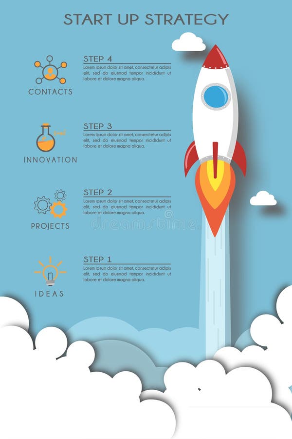 Start Up Strategy stock illustration. Illustration of spaceship - 85125023