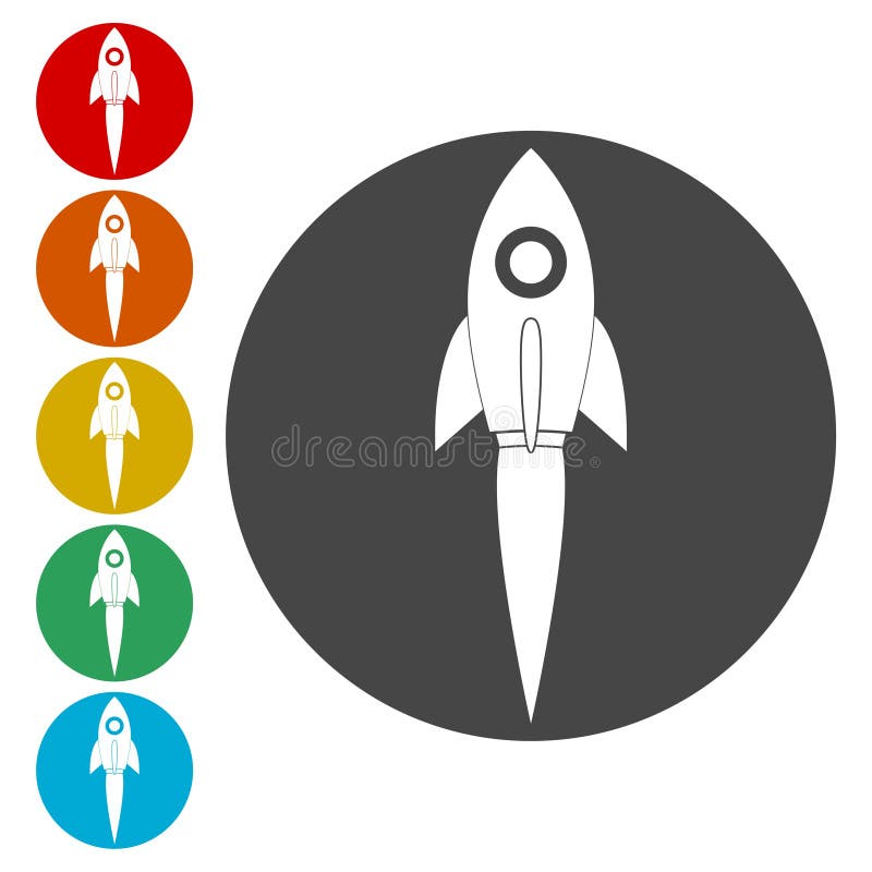 Start Up Symbol Space Rocket Ship Sky, Space Shuttle Rocket Icon Stock ...