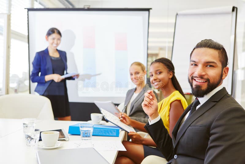 Start-up Team in Business Seminar Presentation Stock Photo - Image of ...