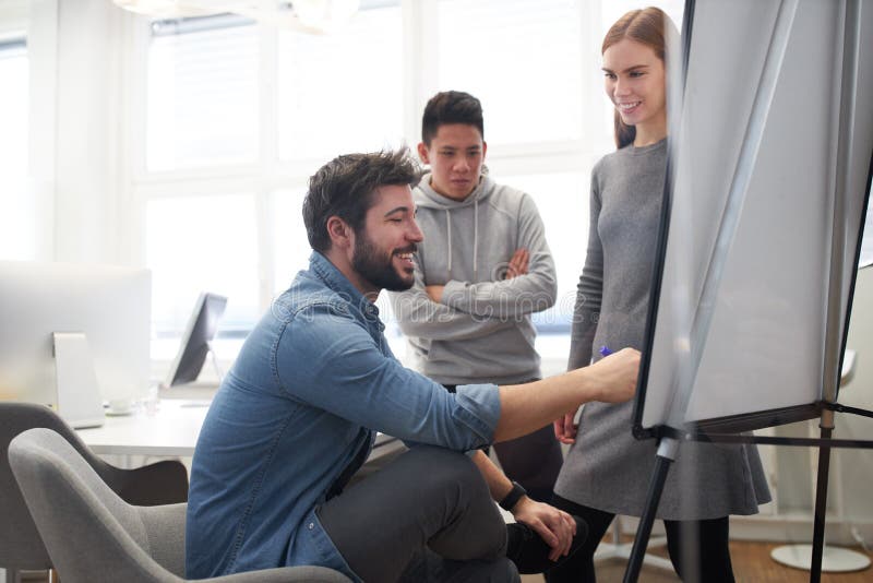 Start-up Team in a Creative Workshop Stock Photo - Image of student ...