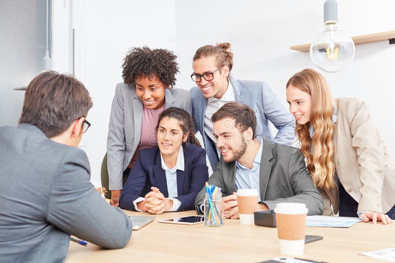 Start-up Team in a Training or Presentation Stock Image - Image of ...