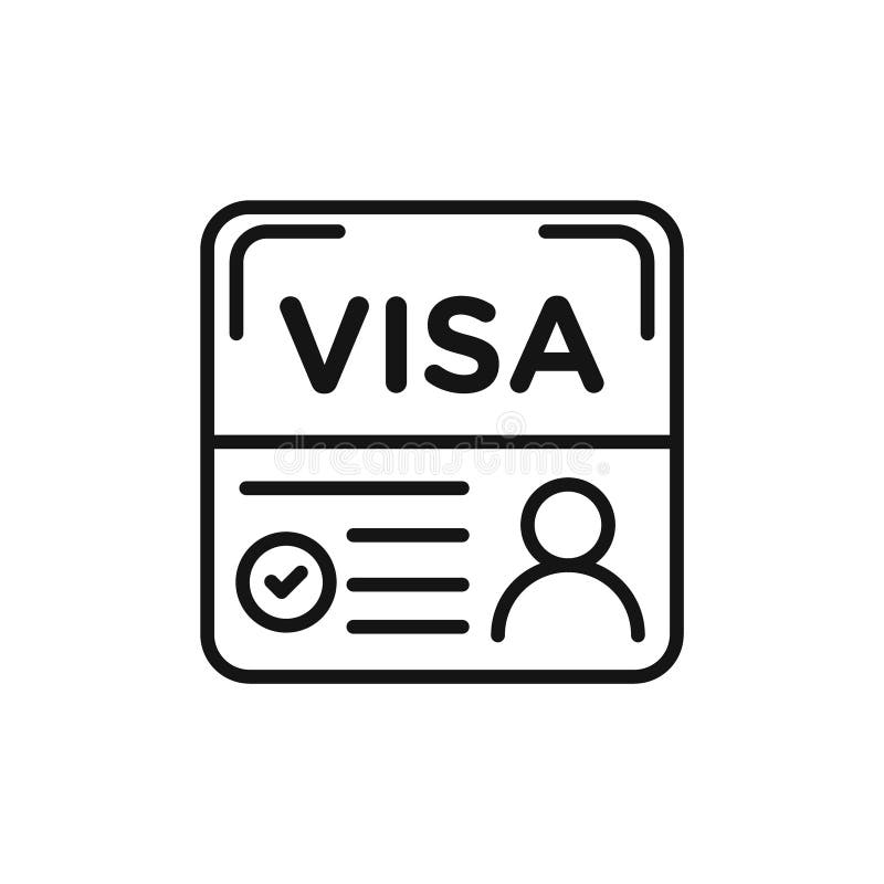 Start Up Visa Logo Sign Vector Outline Stock Vector - Illustration of ...
