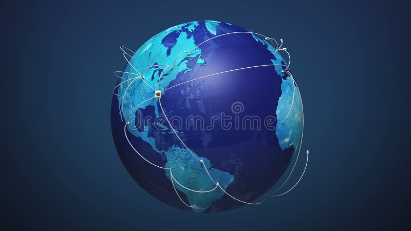 Growing Global Network with Wi-fi Communication, World Map,earth on ...