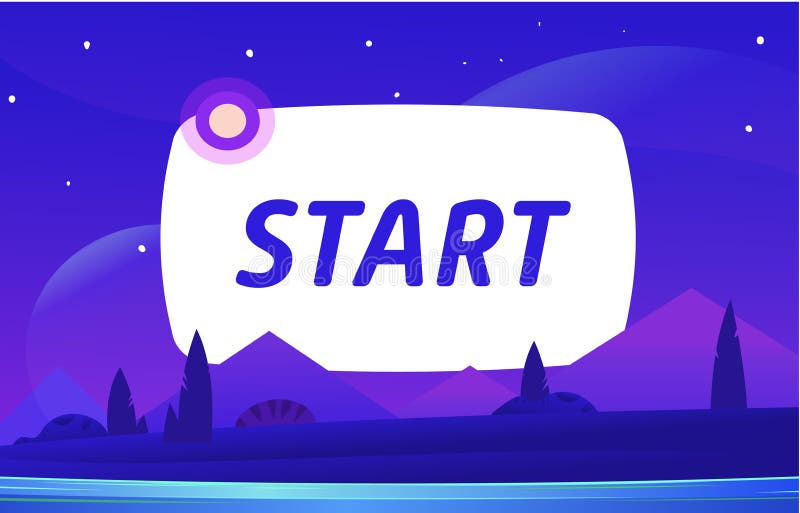 START Vector Night Environment with Sky Clouds. Moonlight. Stock Vector ...