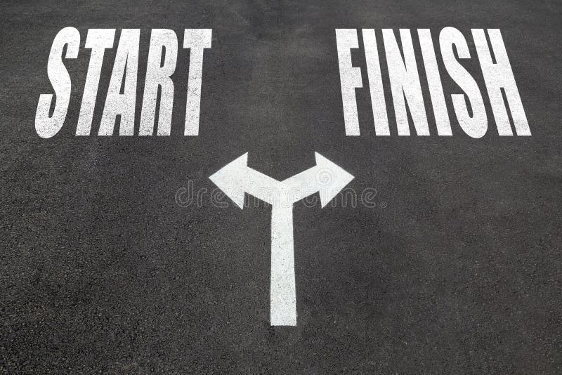 Start Vs Finish Choice Concept Stock Image - Image of business ...