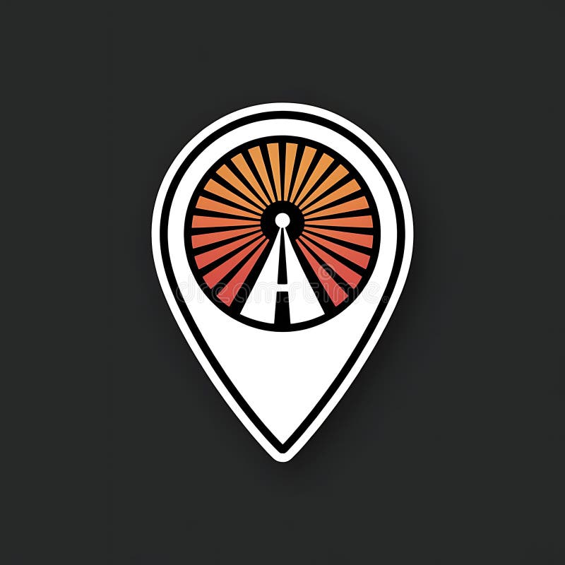 Start Where You are GPS Map Pin with Motivational Path, with Thick ...