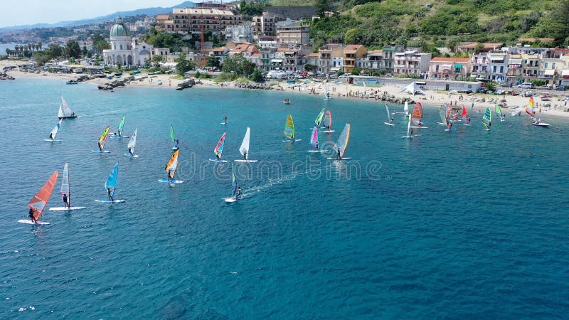 Start of a Windsurfing Competition Editorial Photo - Image of speed ...