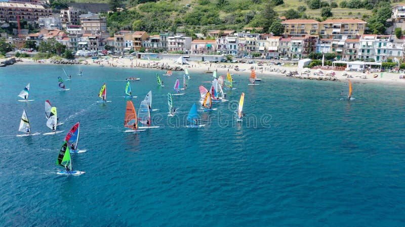 Start of a Windsurfing Competition Editorial Photo - Image of board ...