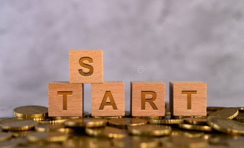 Start Word from Wooden Blocks Stock Image - Image of opportunity ...