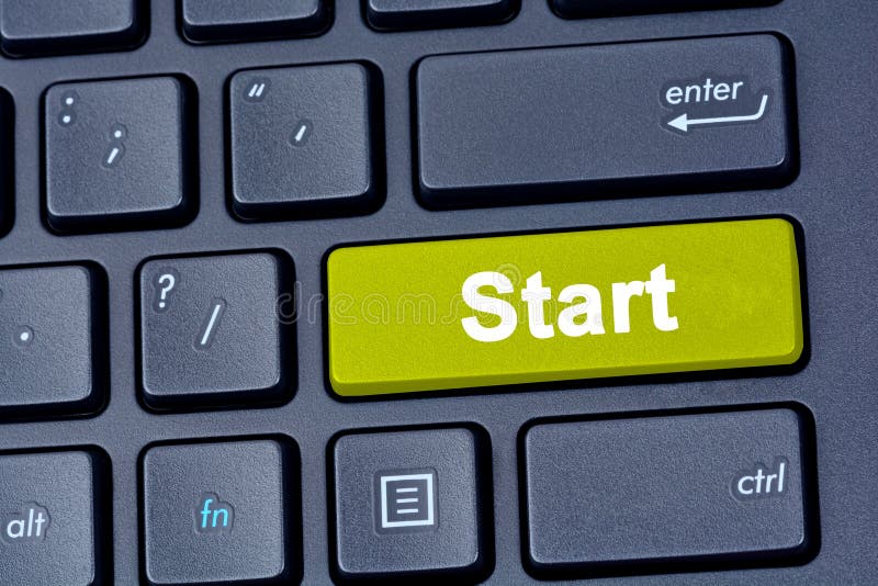 Start word stock image. Image of open, blue, message - 54565515