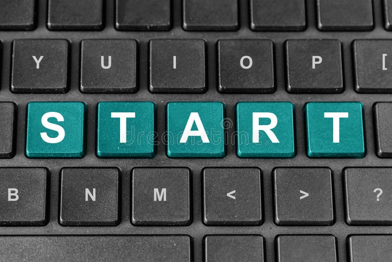 Start on keyboard stock photo. Image of data, laptop - 19995164