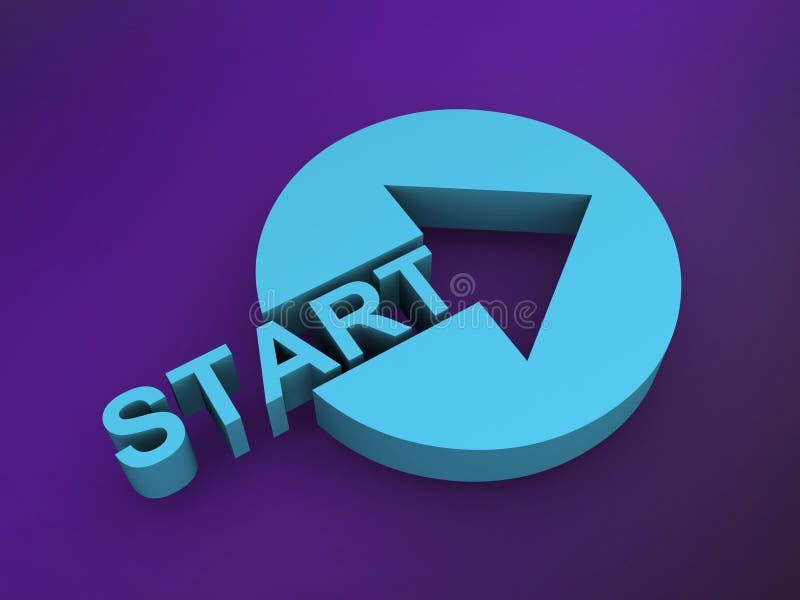 Start word on purple stock illustration. Illustration of organ - 272800322