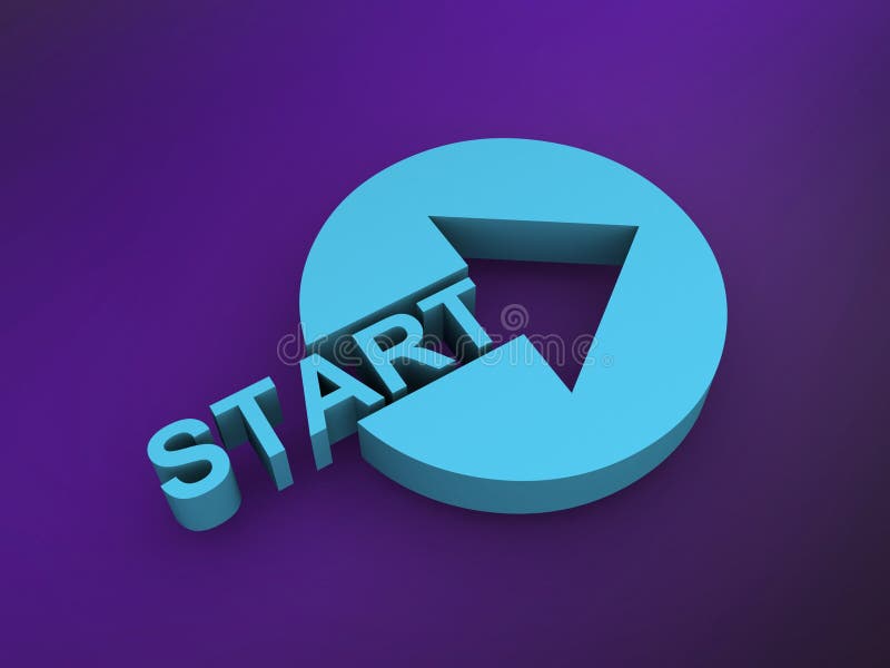 Green Start Button stock illustration. Illustration of push - 16840933