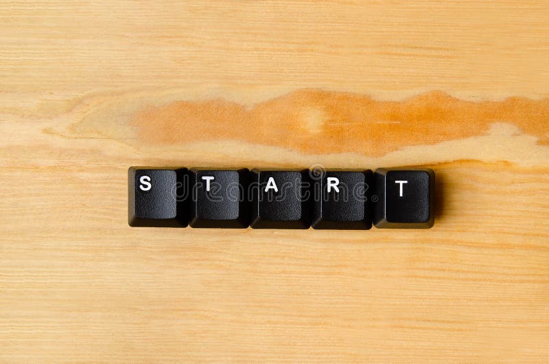 Start Word from Wooden Blocks Stock Image - Image of opportunity ...