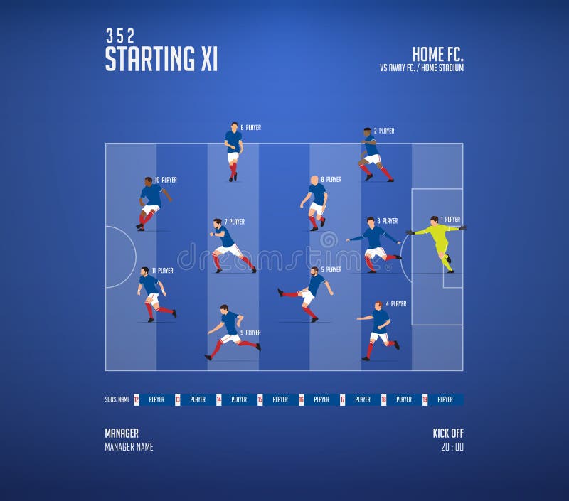 Soccer Match Schedule Vector Illustration Stock Illustration ...