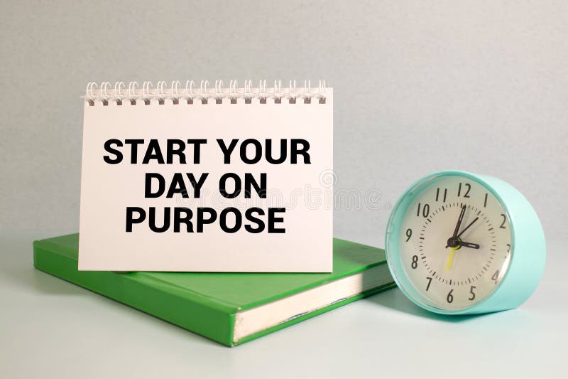 Start Your Day on Purpose - Inspirational Handwriting on a Napkin with ...