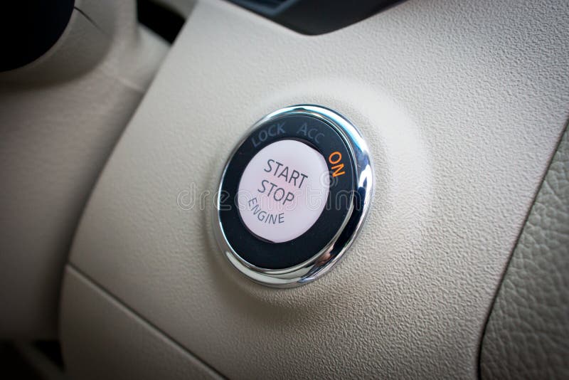 Car Engine Start and Stop Button Stock Illustration - Illustration of ...