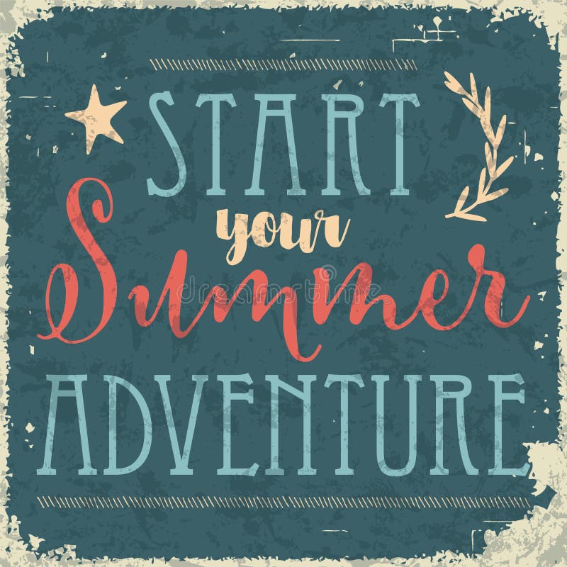 Start Your Summer Adventure Stock Vector - Illustration of retail ...