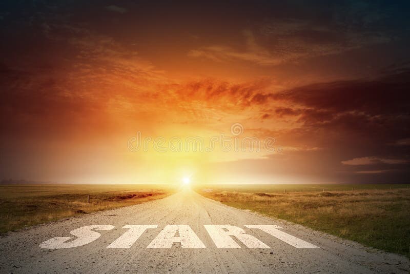 Start your way stock image. Image of perspective, asphalt - 57778607