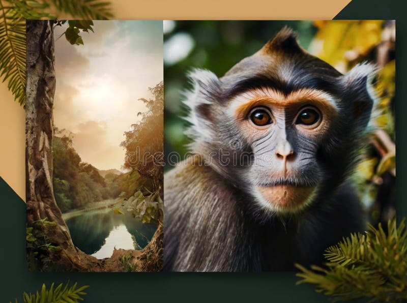 Starter Instagram Post Design Template for Monkey Stock Illustration ...