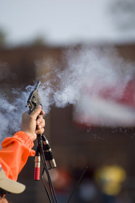 Starter s gun stock photo. Image of shoot, sports, running - 2349524