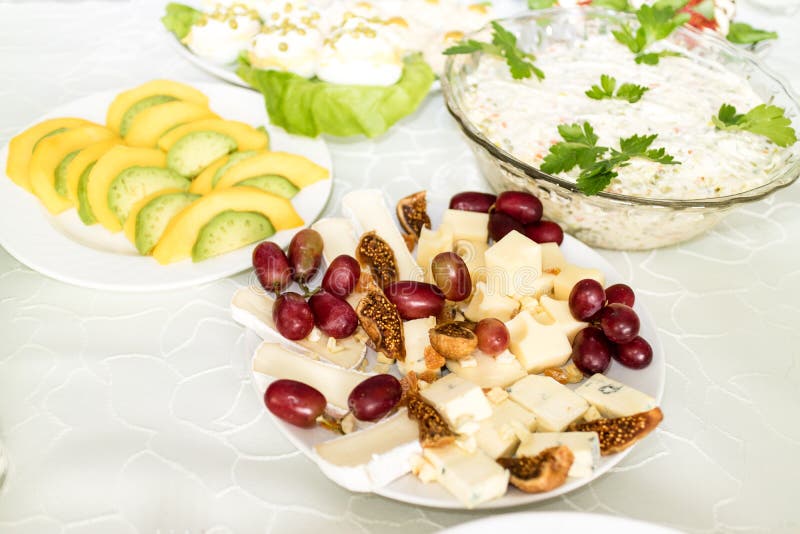 Starters on a table stock image. Image of fish, fresh - 89564171