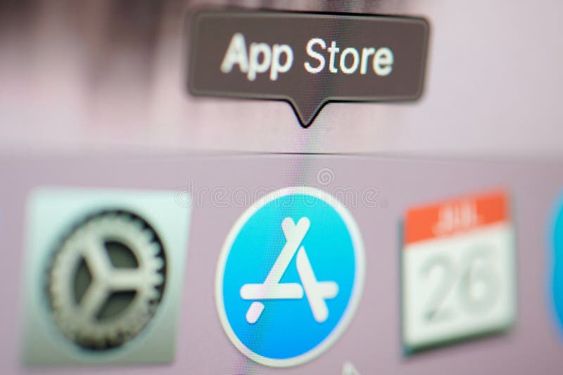 Starting App Store Application on Computer Editorial Stock Image ...