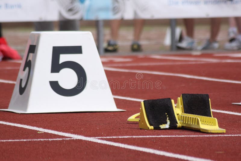 Starting block stock image. Image of field, start, lane - 10305417