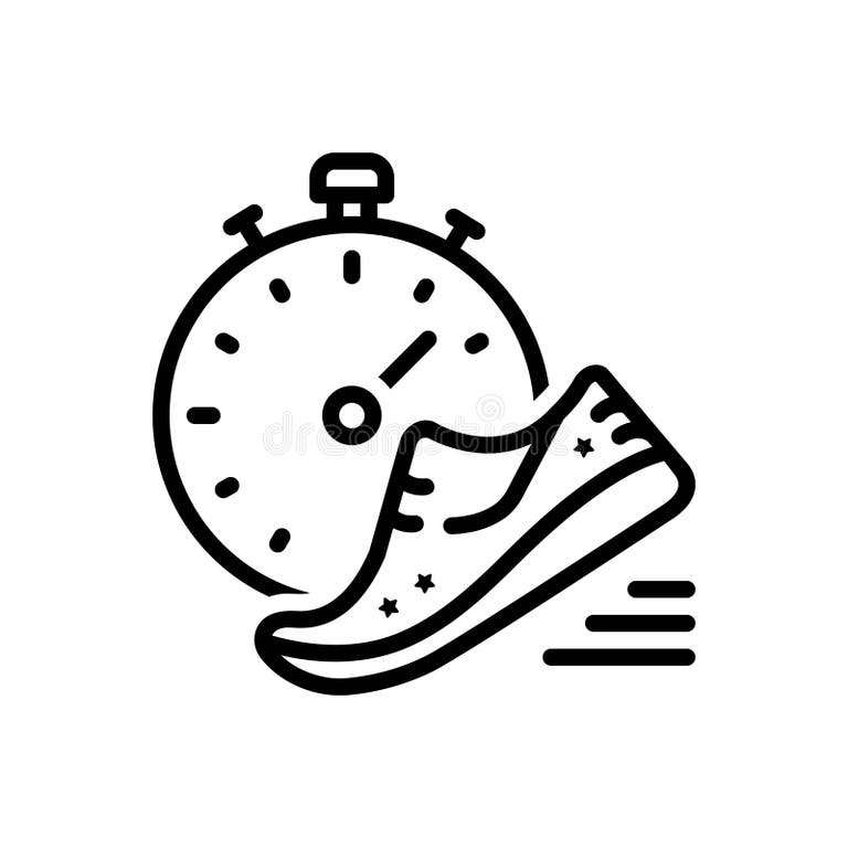 Black Line Icon for Starting Block, Starting and Running Stock Vector ...