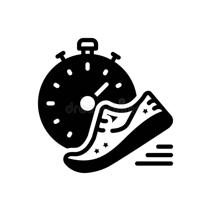 Black Solid Icon for Starting Block, Starting and Shoes Stock ...