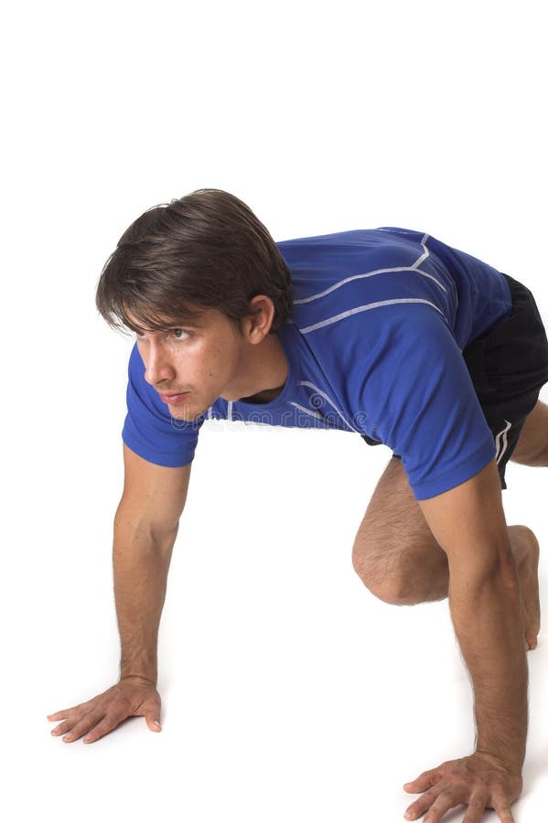 Starting block position stock image. Image of white, person - 2562743