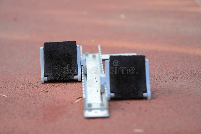 On Starting Block Ready for Sprint Start Stock Photo - Image of fast ...