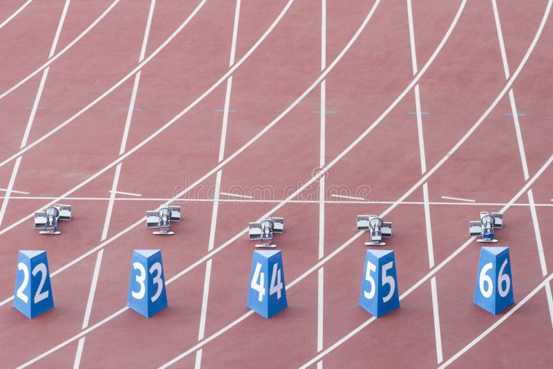 On Starting Block Ready For Sprint Start Stock Photo - Image of blocks ...