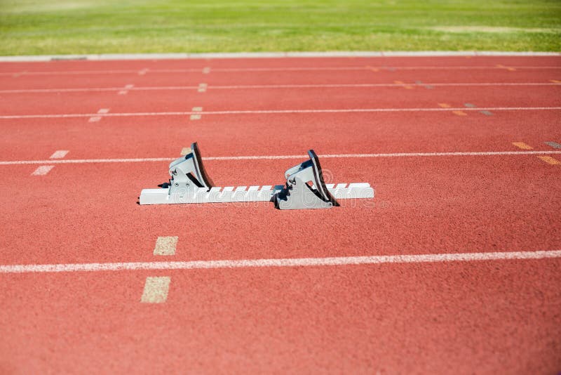 Starting Block on a Running Track Stock Photo - Image of olympics ...