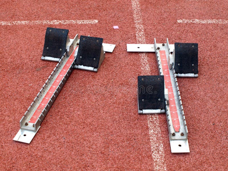 Starting blocks stock image. Image of track, athletics - 18707561