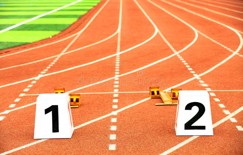 Starting blocks stock photo. Image of ground, competition - 177313270