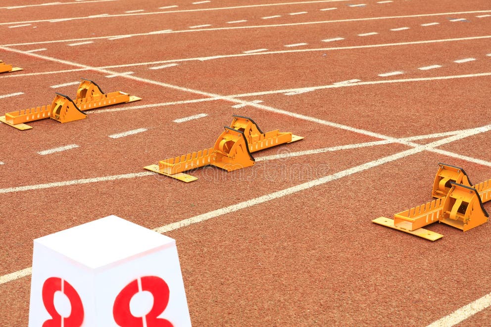 Starting blocks stock image. Image of fast, sprinting - 177316919